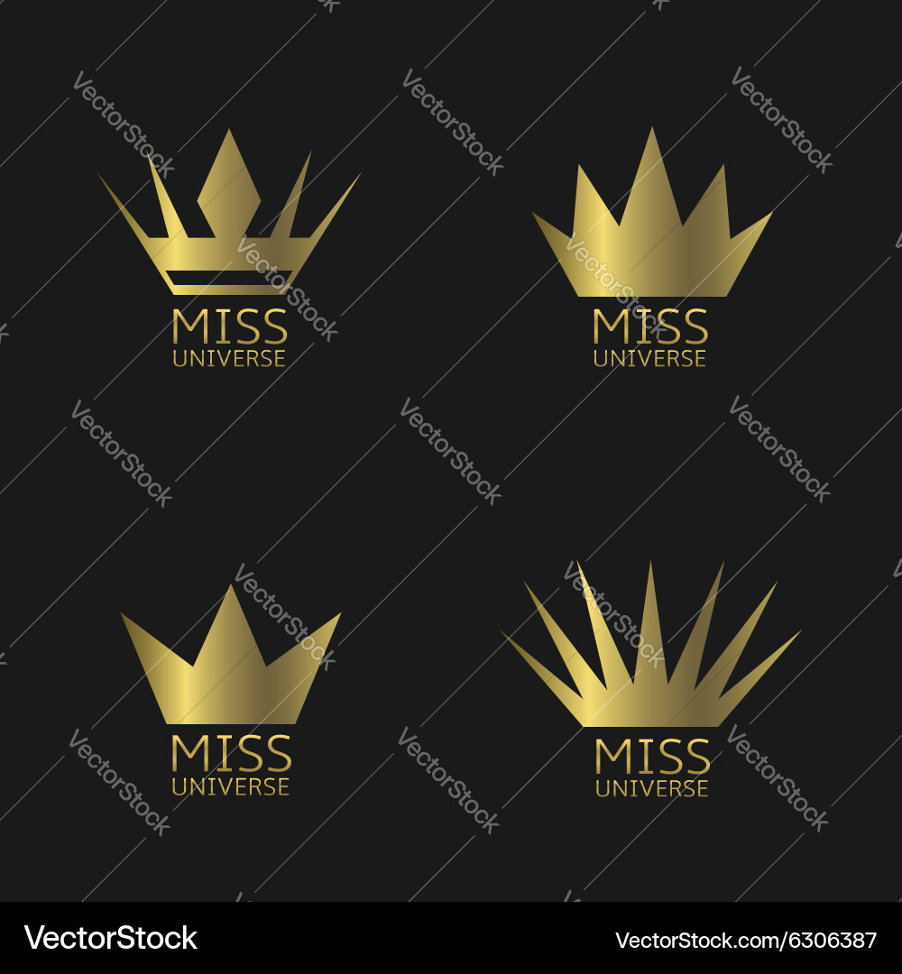 Miss Universe symbols Royalty Free Vector Image