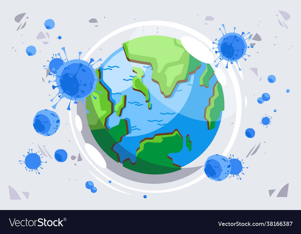 Planet earth protected Royalty Free Vector Image