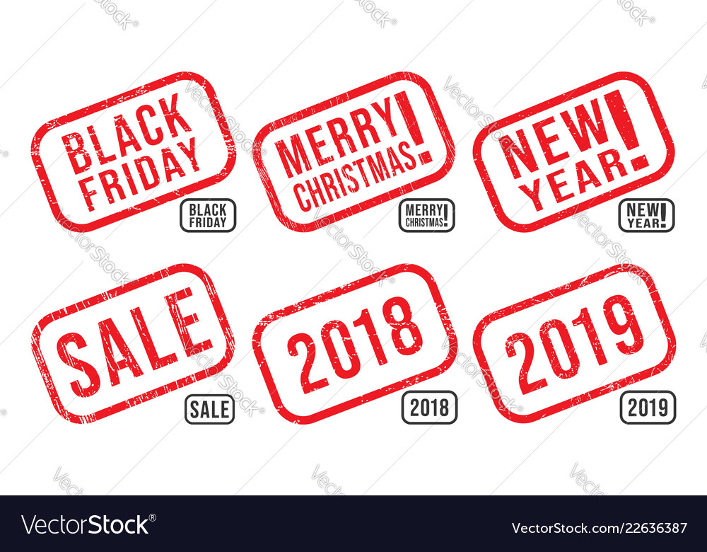 Set of the various rubber stamp with grunge Vector Image