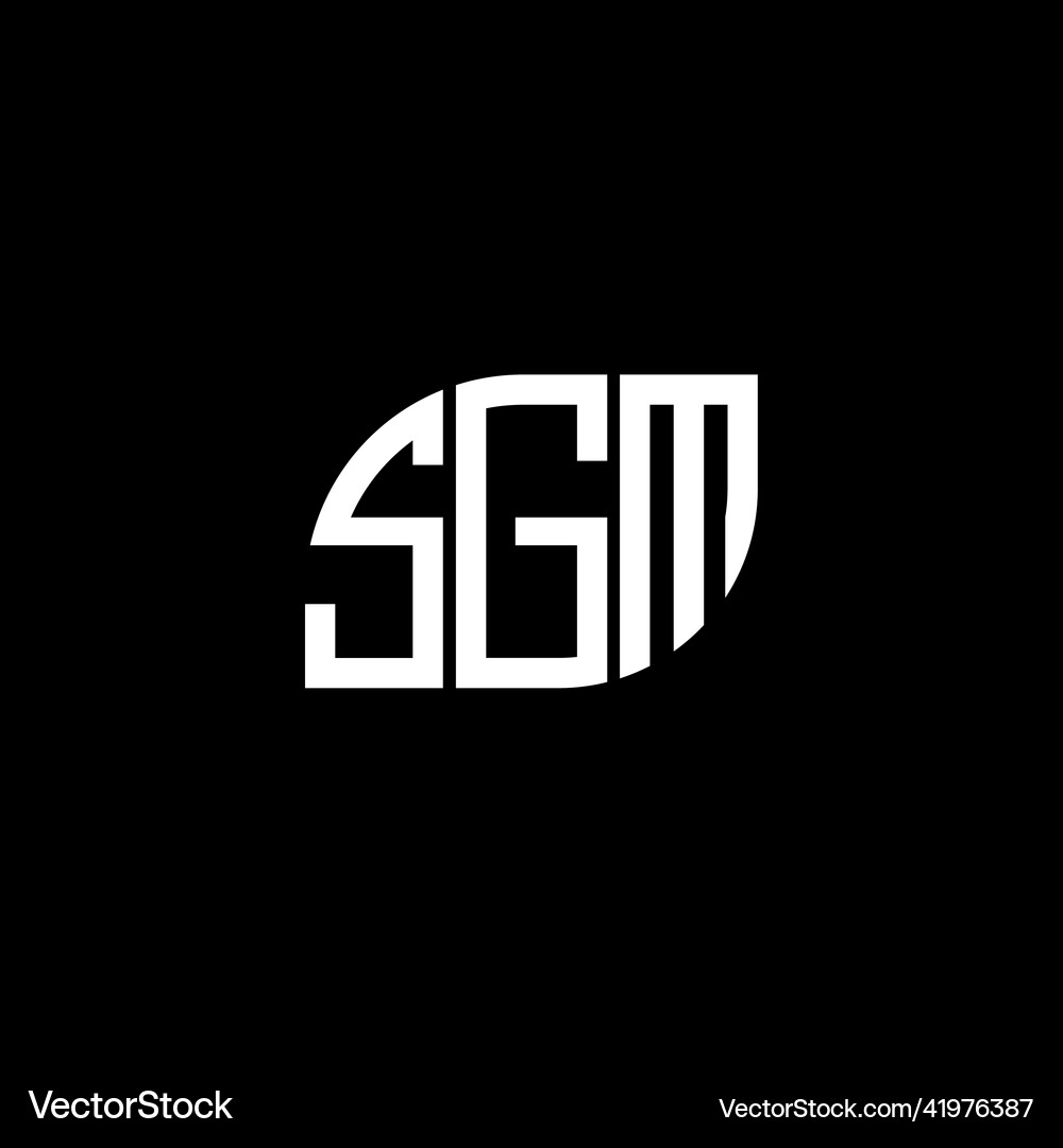 Sgm letter logo design on black background Vector Image