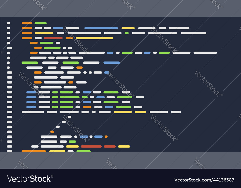 Software code lines in colorful simple design Vector Image