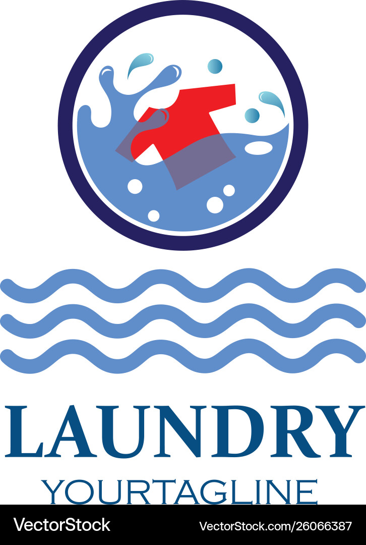 Washing clothes logo icon laundry service Vector Image