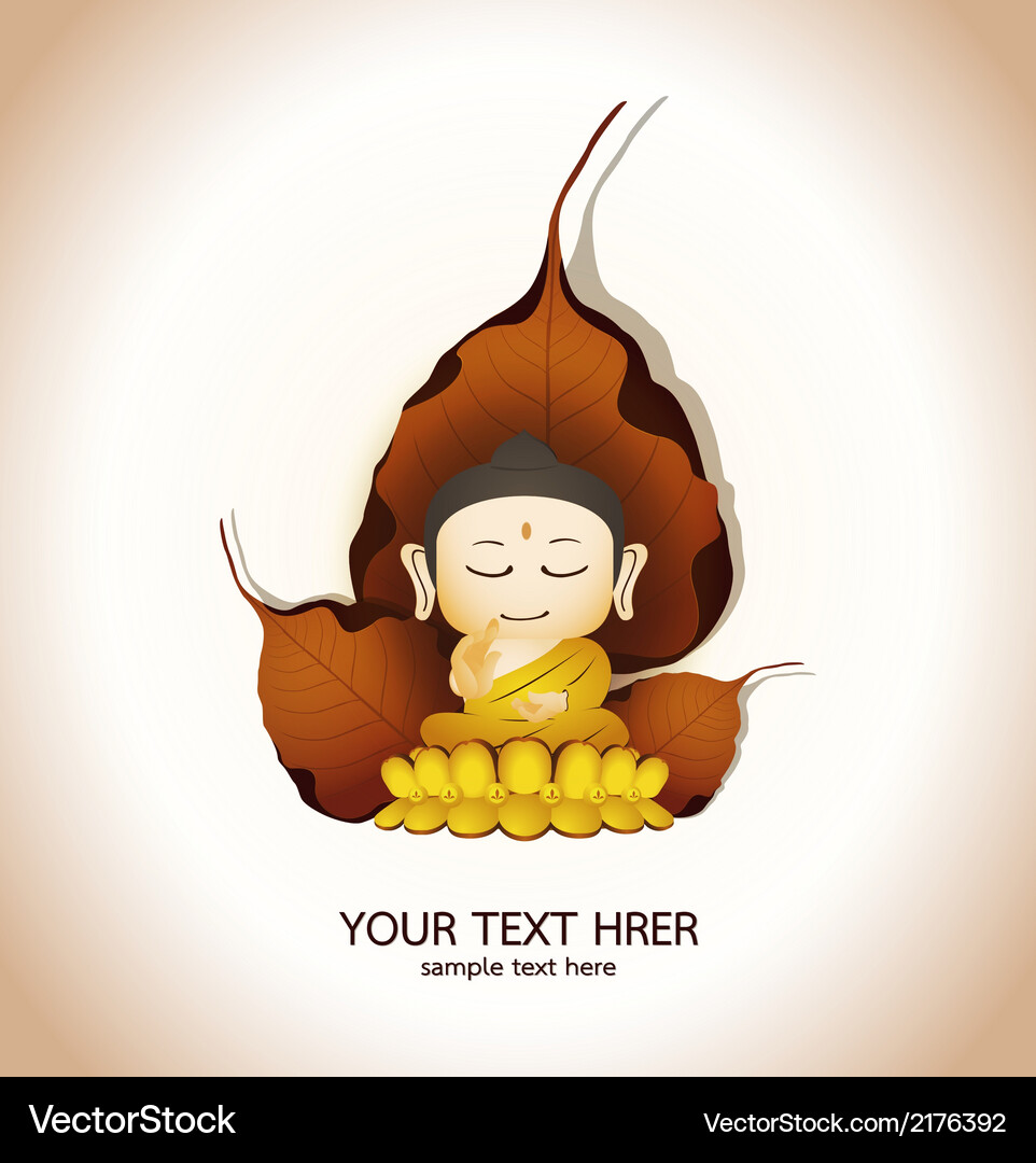 Buddha cartoon Royalty Free Vector Image - VectorStock