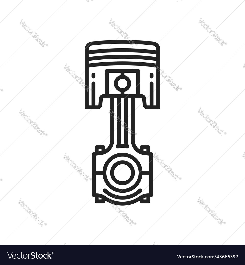 Car engine piston line icon automotive parts Vector Image Car engine piston line icon automotive parts Vector Image