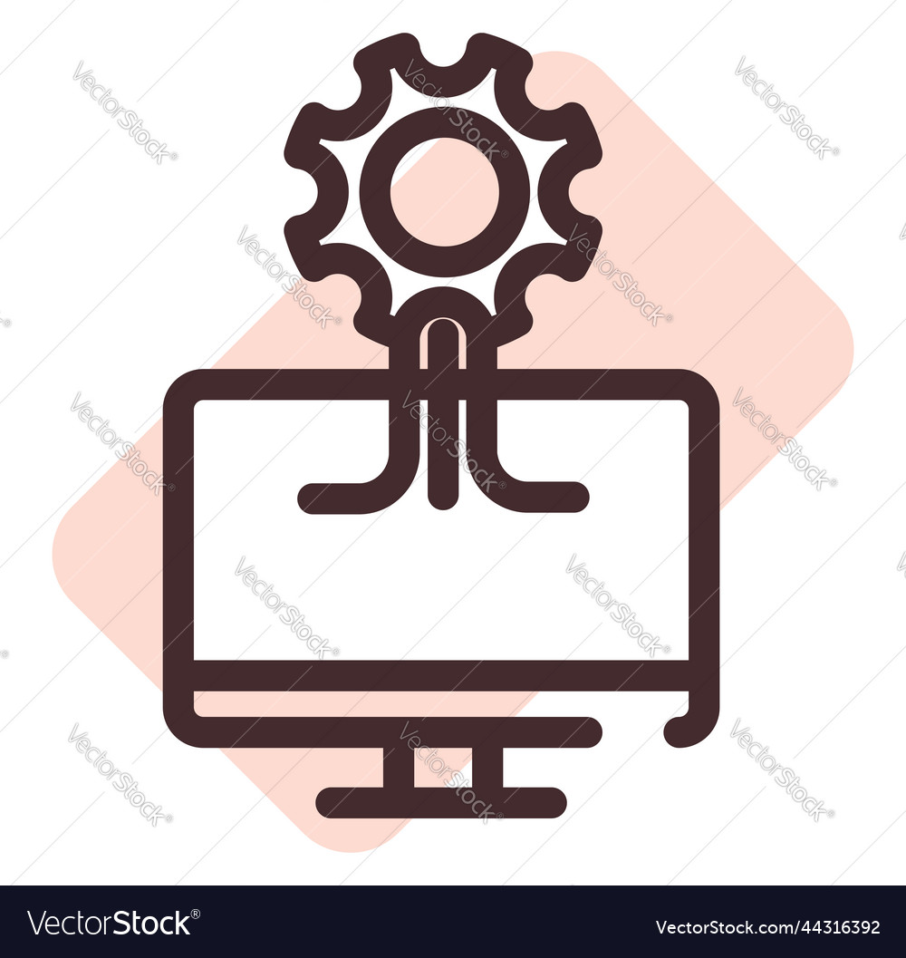 Computer optimisation on a white background Vector Image