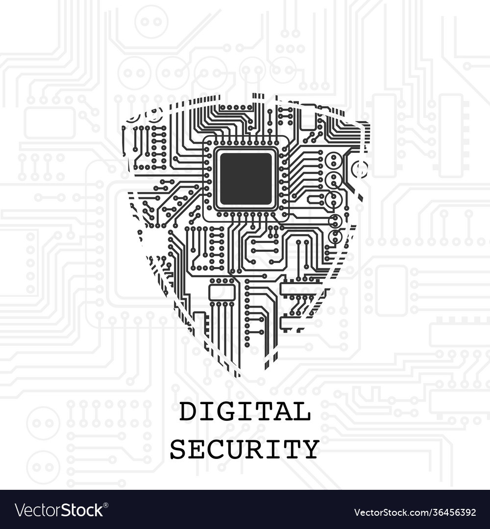 Digital shield security wallpaper Royalty Free Vector Image