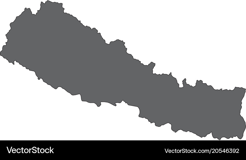 Map of nepal Royalty Free Vector Image - VectorStock