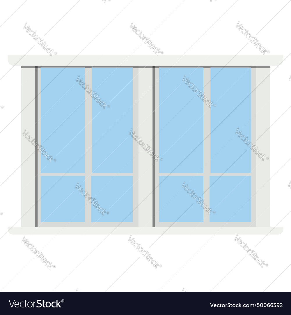 Rectangular colored window for home isolated on Vector Image