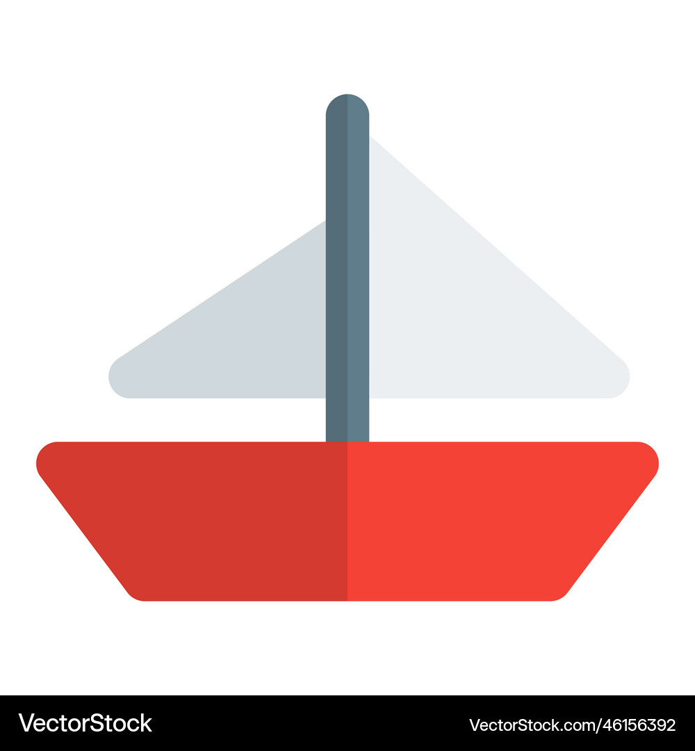 Sailboat a common recreational vessel Royalty Free Vector