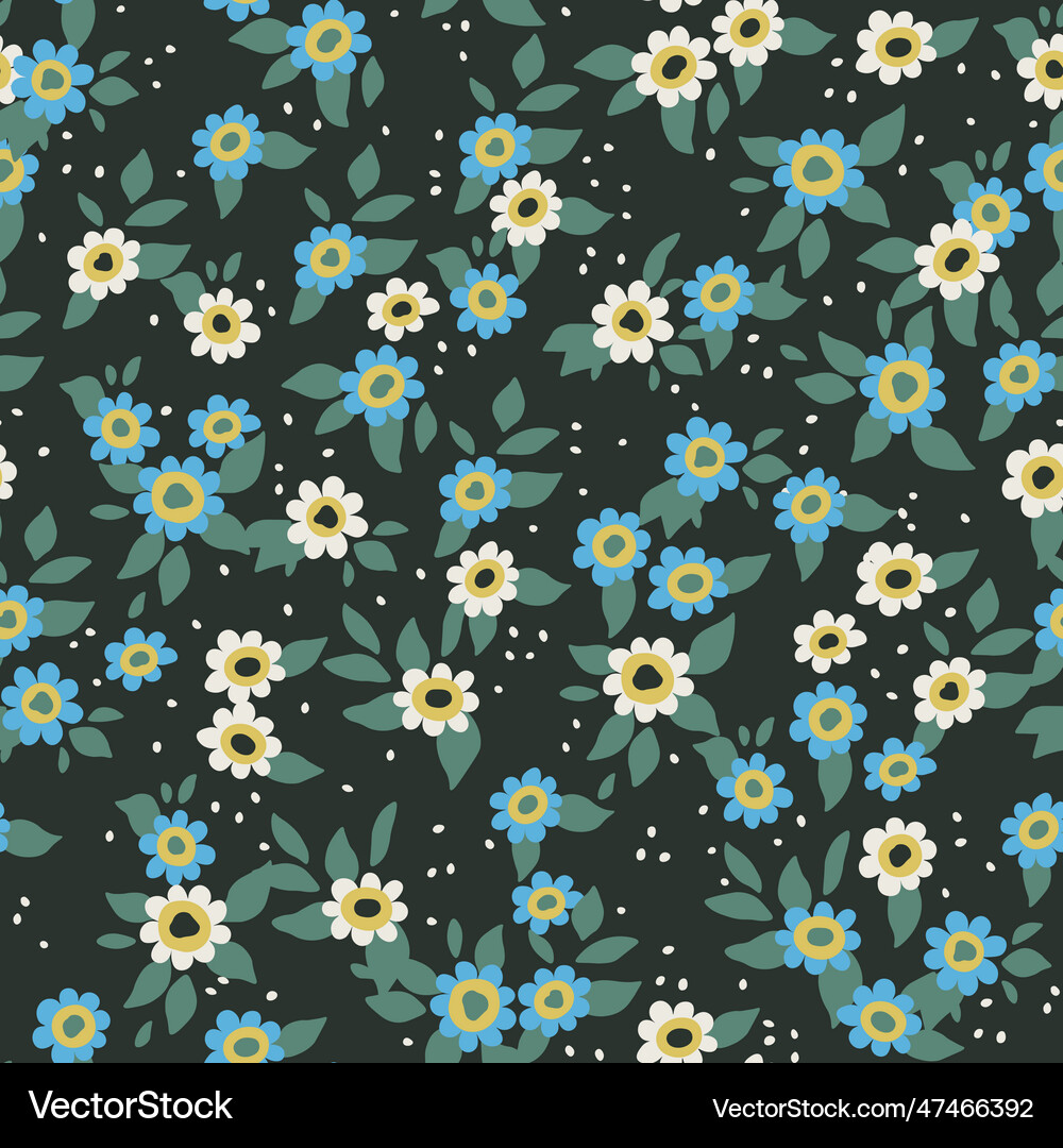 Seamless pattern of a blooming summer meadow Vector Image