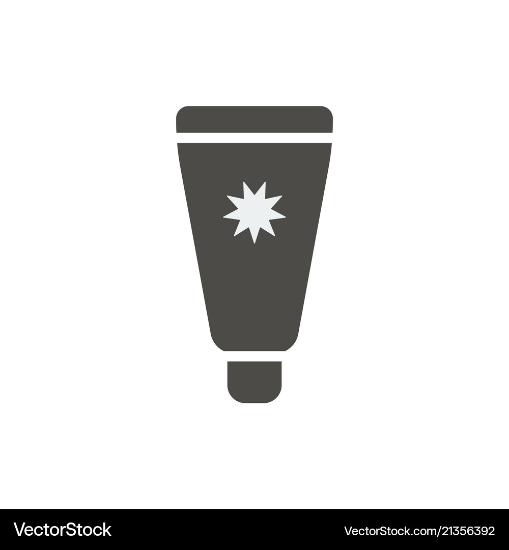 Sunscreen icon sun cream symbol isolated Vector Image