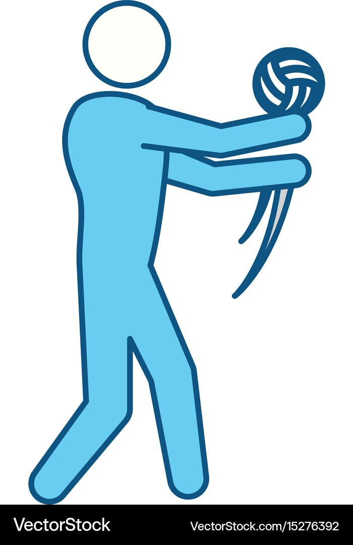 Volleyball player pictograph Royalty Free Vector Image