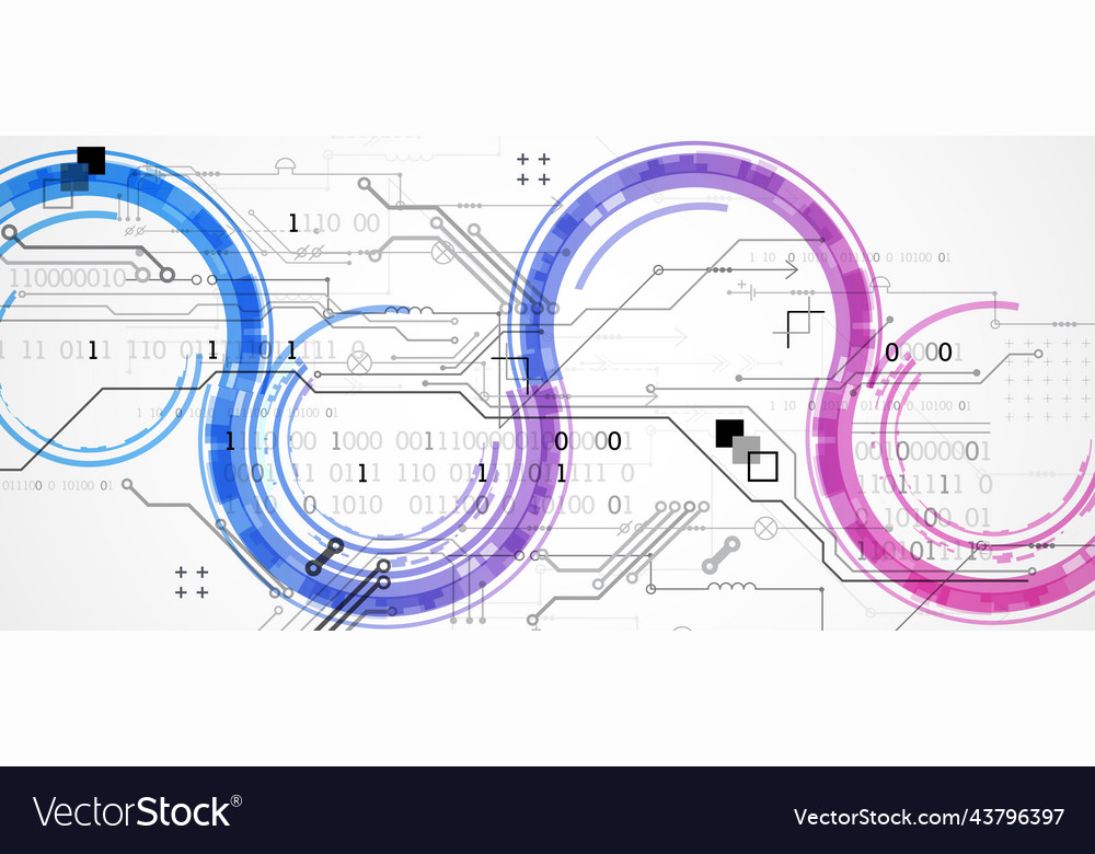 Abstract technology concept circuit board high Vector Image