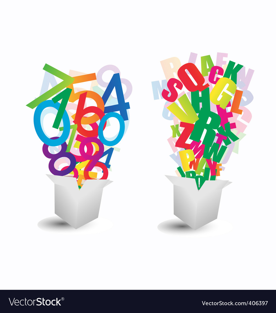 Education boxes Royalty Free Vector Image - VectorStock