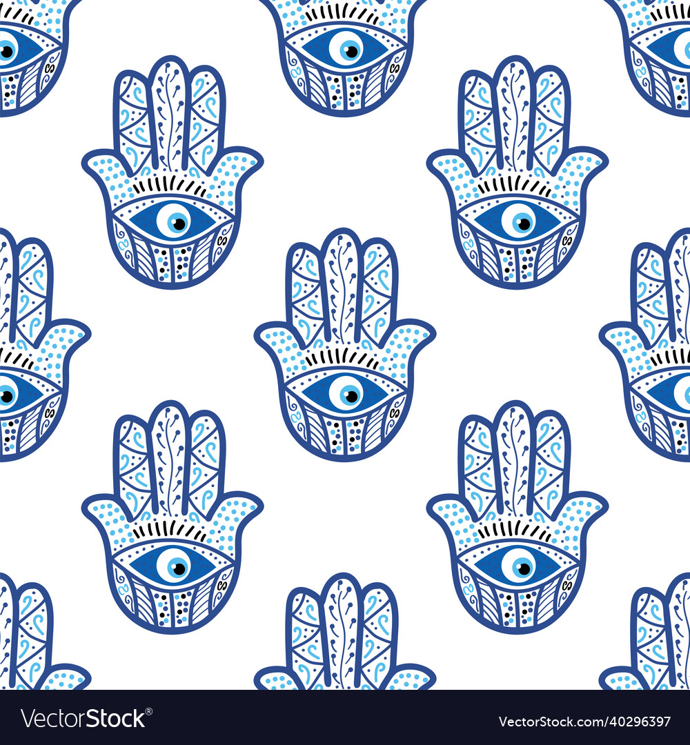 Evil eye seamless pattern magic witchcraft occult Vector Image Evil eye seamless pattern magic witchcraft occult Vector Image
