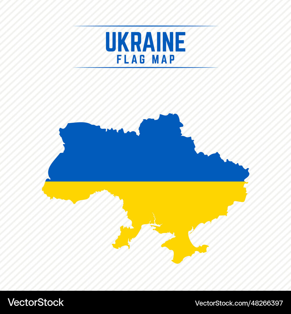 Ukraine Flag Map