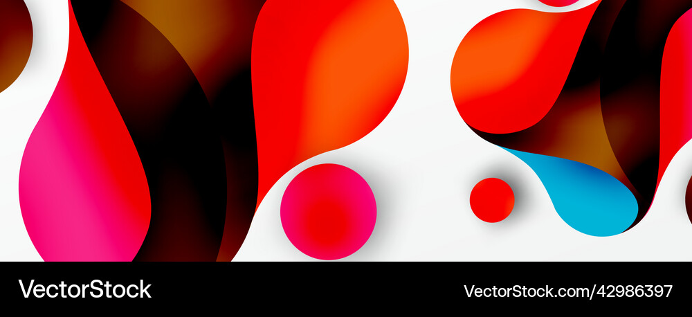 Flowing geometric shapes minimalist abstract Vector Image
