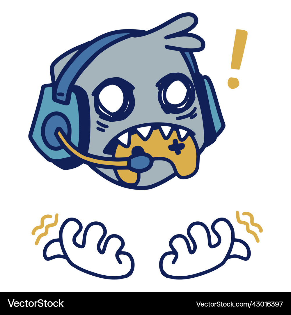 Funny gamer cartoon Royalty Free Vector Image - VectorStock