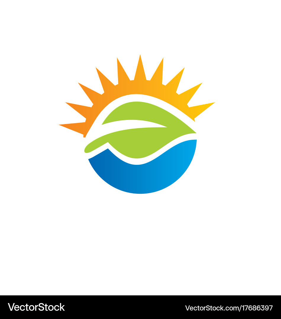 Green leaf nature bio ecology logo Royalty Free Vector Image