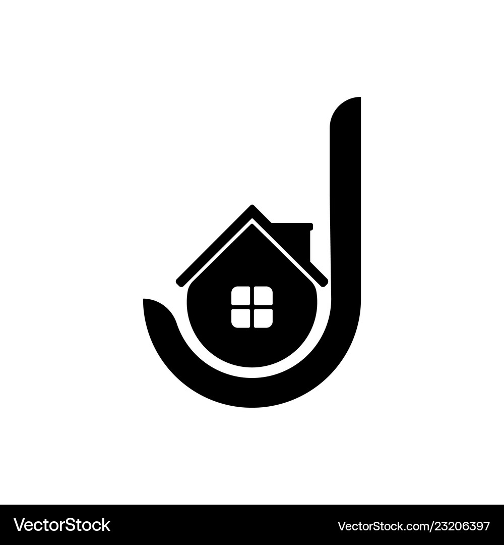 House letter j logo template design and support Vector Image