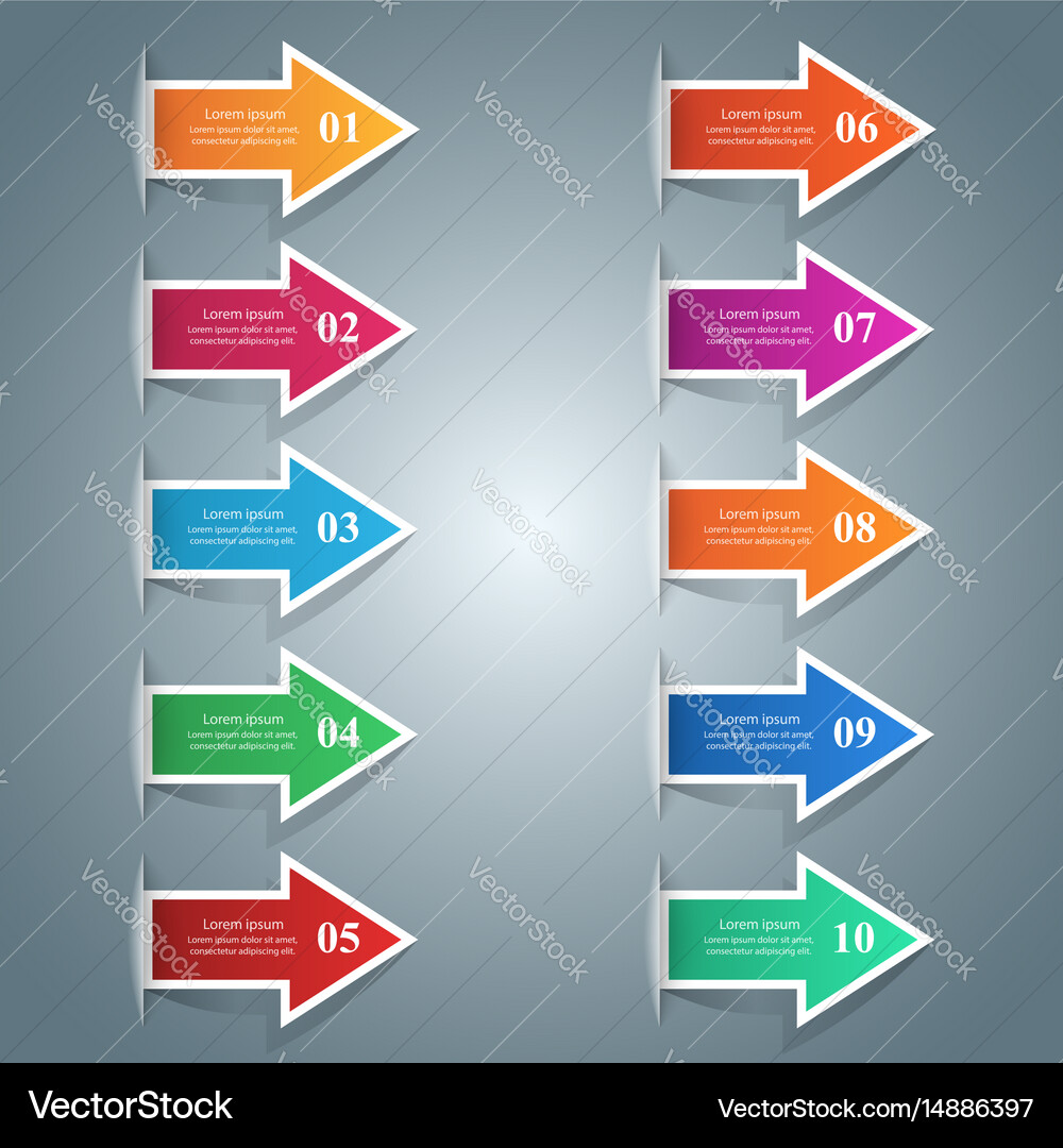 Infographic icons arrows icon Royalty Free Vector Image