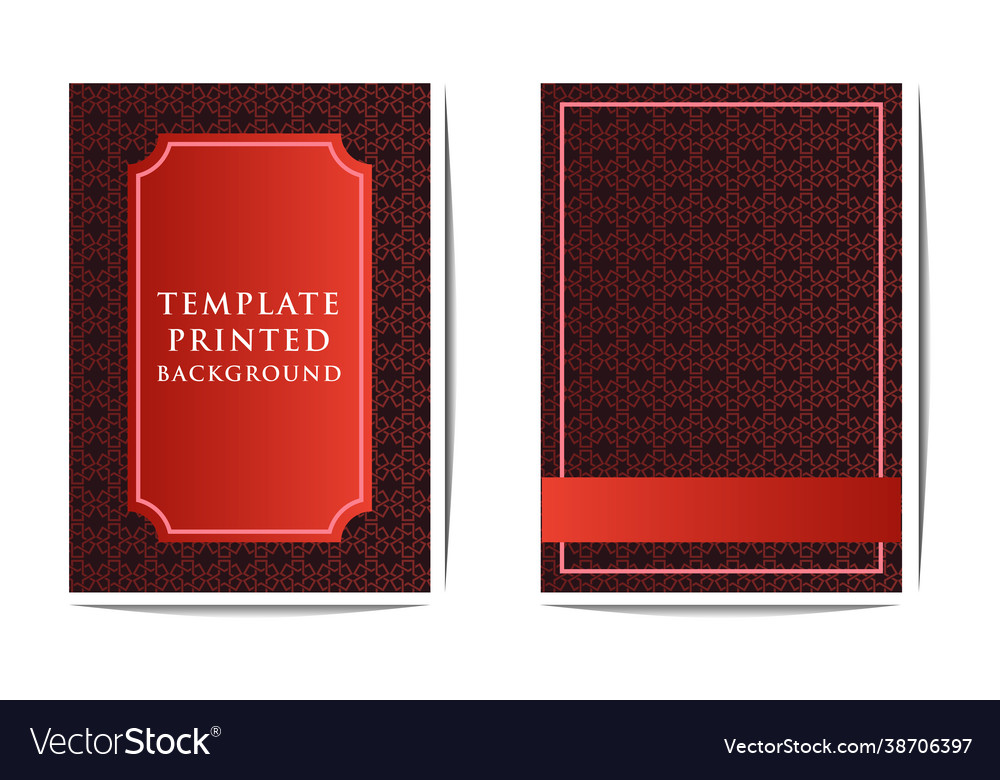 Invitation template design with pattern Royalty Free Vector