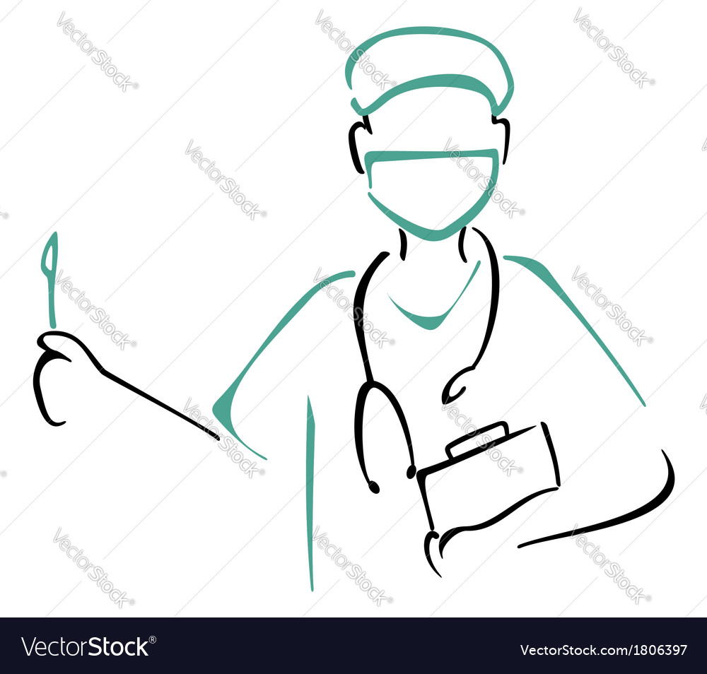 Preparing to surgery Royalty Free Vector Image