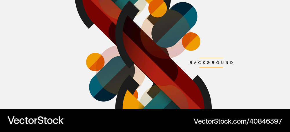 Round geometric shapes lines and circles Vector Image