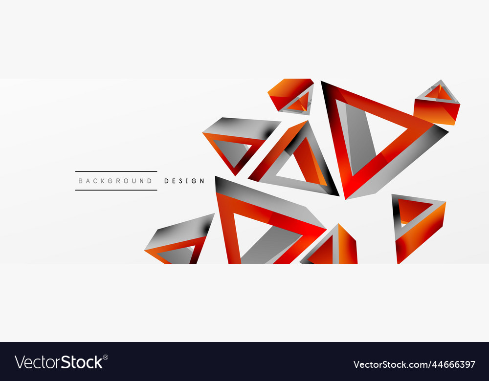 Triangle abstract background 3d basic Royalty Free Vector