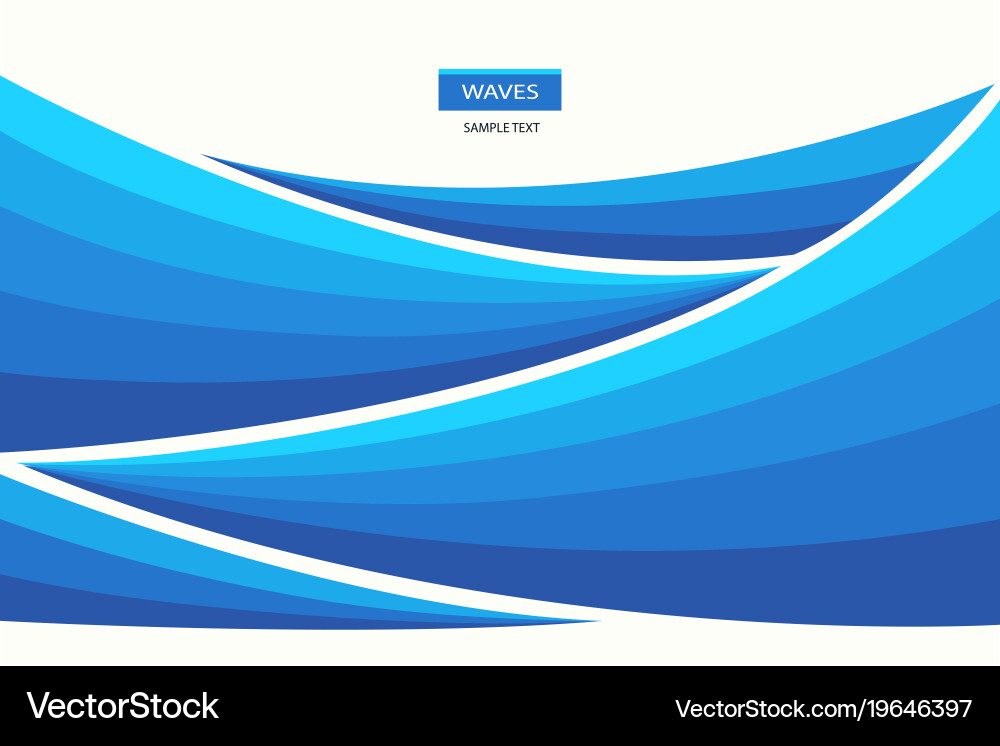 Water wave abstract design marine pattern Vector Image