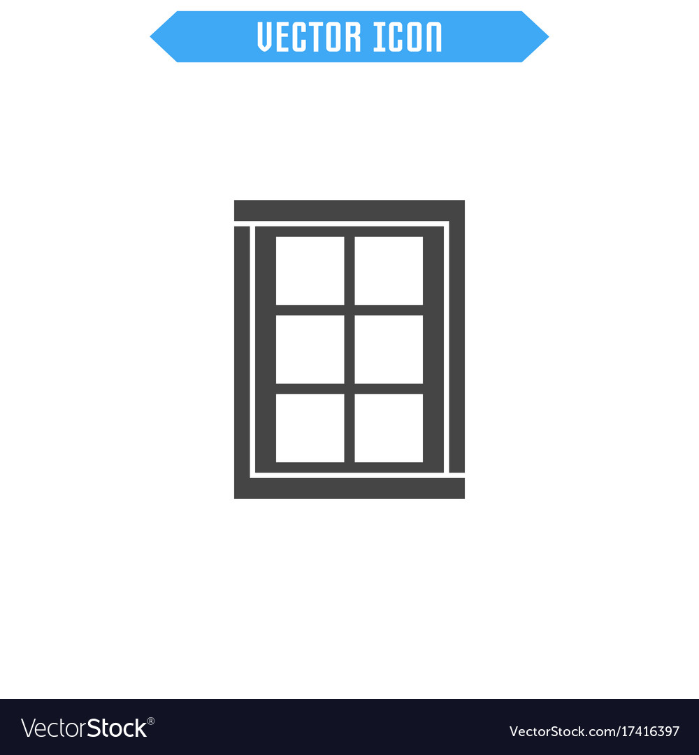 Window flat icon Royalty Free Vector Image - VectorStock
