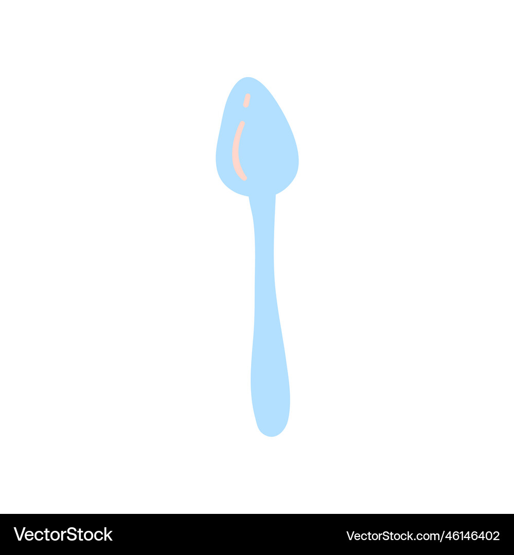 Cartoon color cute spoon kitchen icon Royalty Free Vector