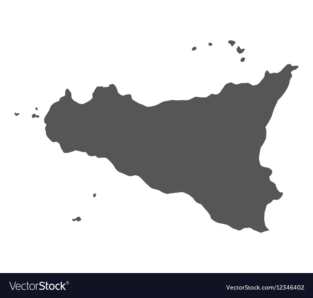 Map sicily Royalty Free Vector Image - VectorStock