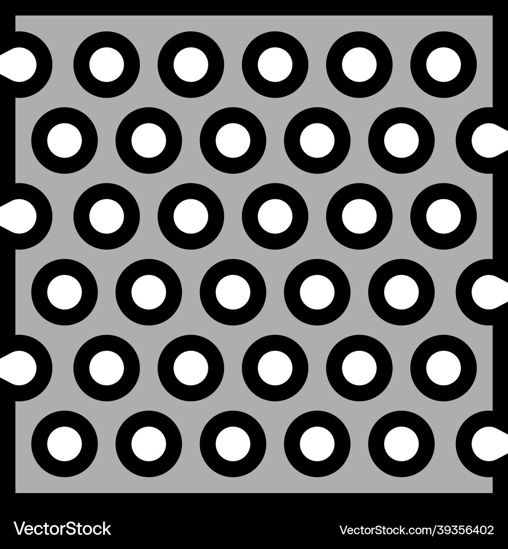 Perforated sheet metal color icon Royalty Free Vector Image