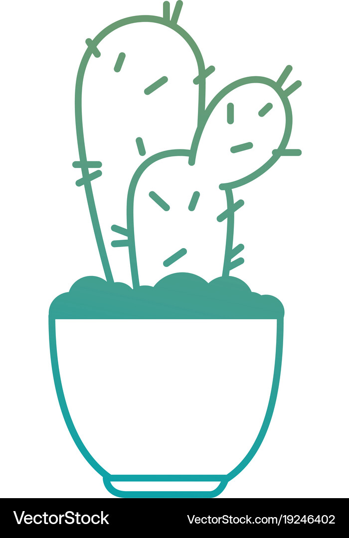 Pot with desert plant Royalty Free Vector Image