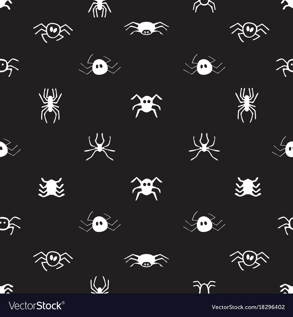 Seamless pattern with spiders Royalty Free Vector Image