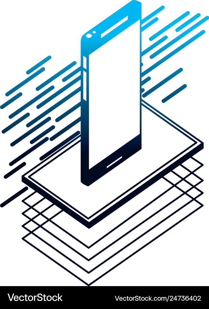 Smartphone isometric device digital technology Vector Image