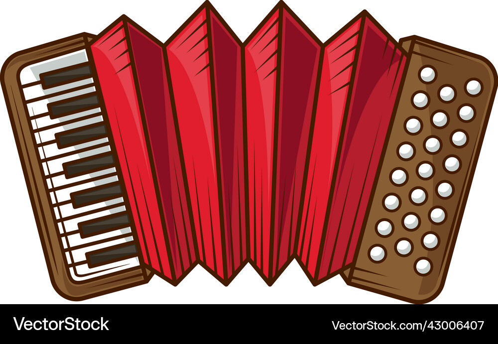 Accordion musical instrument Royalty Free Vector Image