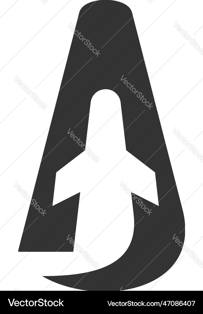 Airplane logo template icon brand identity Vector Image