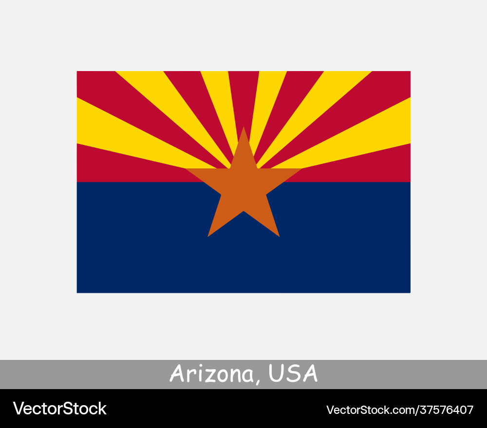 Arizona usa state flag az Royalty Free Vector Image