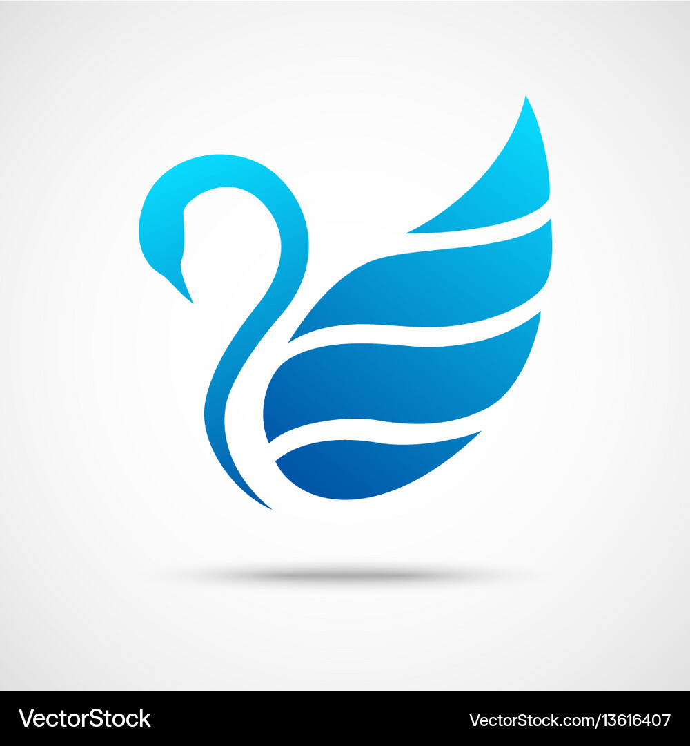 Beauty swan icon Royalty Free Vector Image - VectorStock