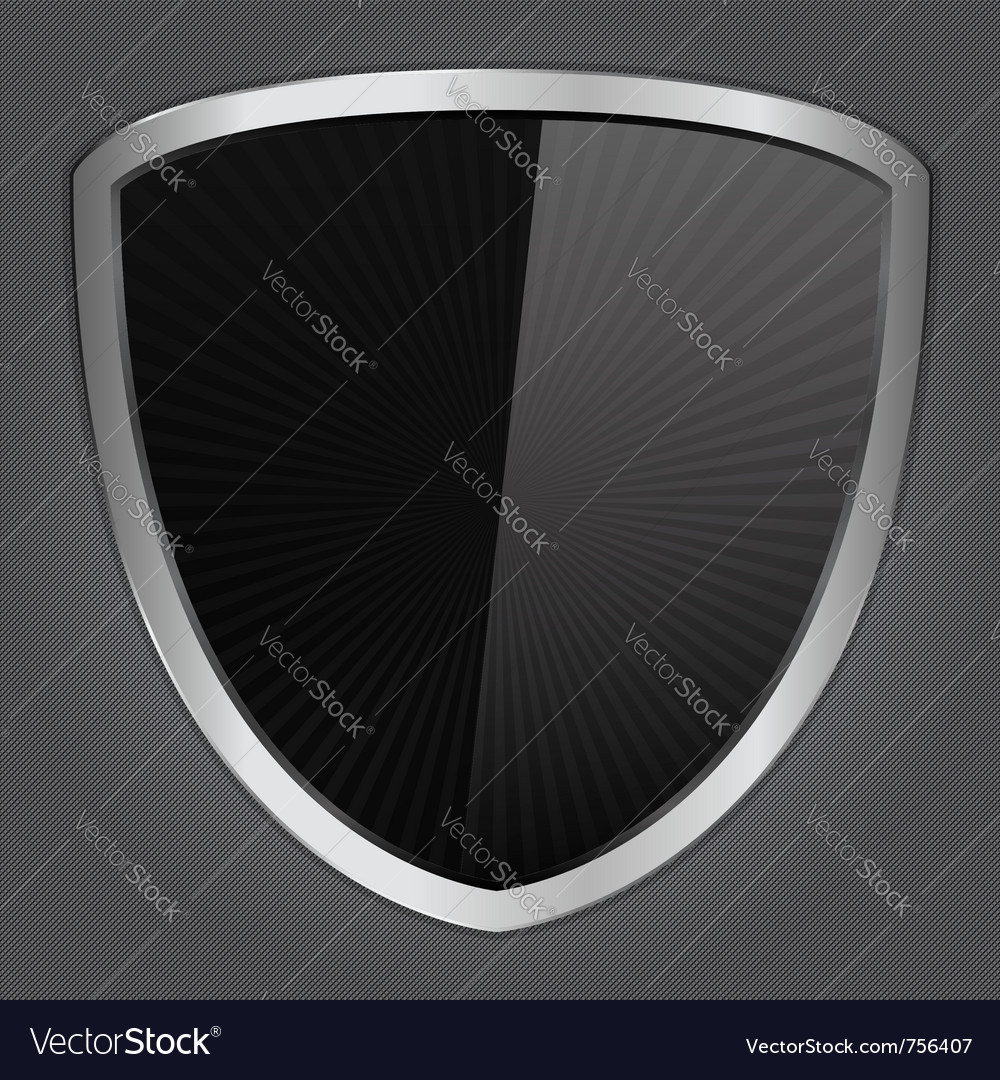 Black shield Royalty Free Vector Image - VectorStock
