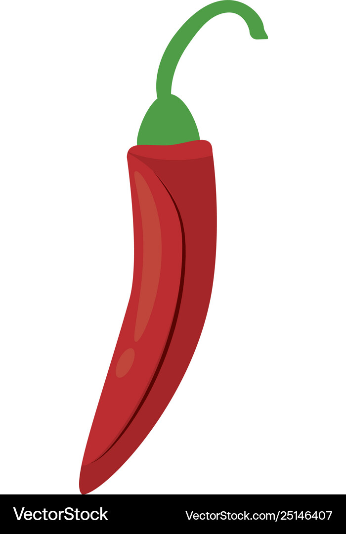 Chilli spicy vegetable cartoon Royalty Free Vector Image