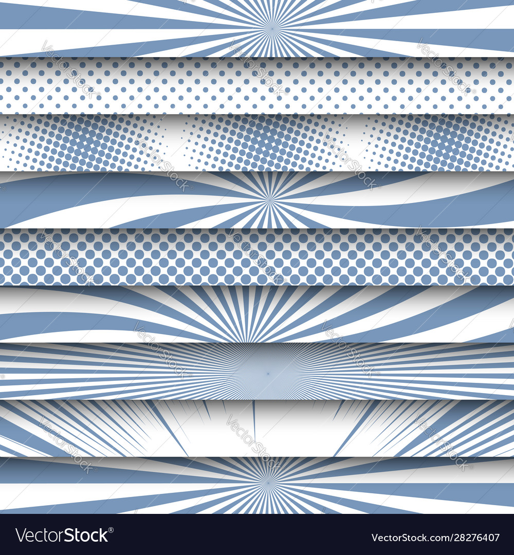 Comic horizontal patterns composition Royalty Free Vector