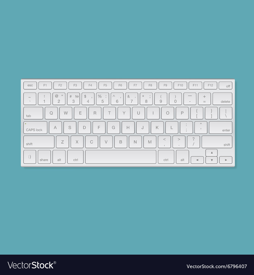 Computer keyboard isolated Royalty Free Vector Image