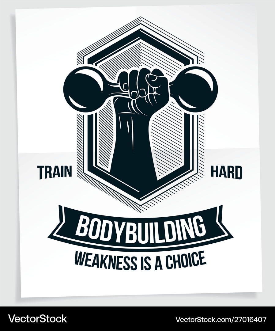 Heavy load power lifting championship advertising Vector Image