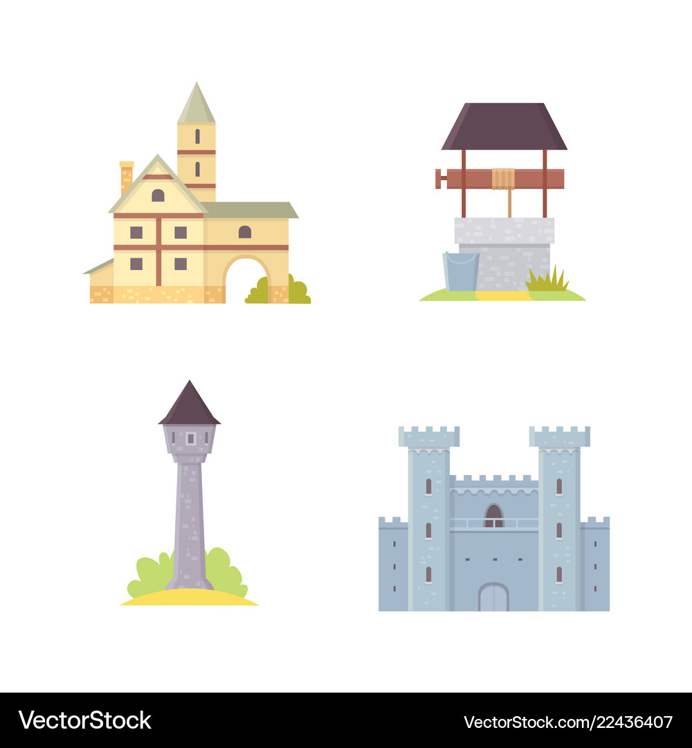 Old castle europe palace building Royalty Free Vector Image