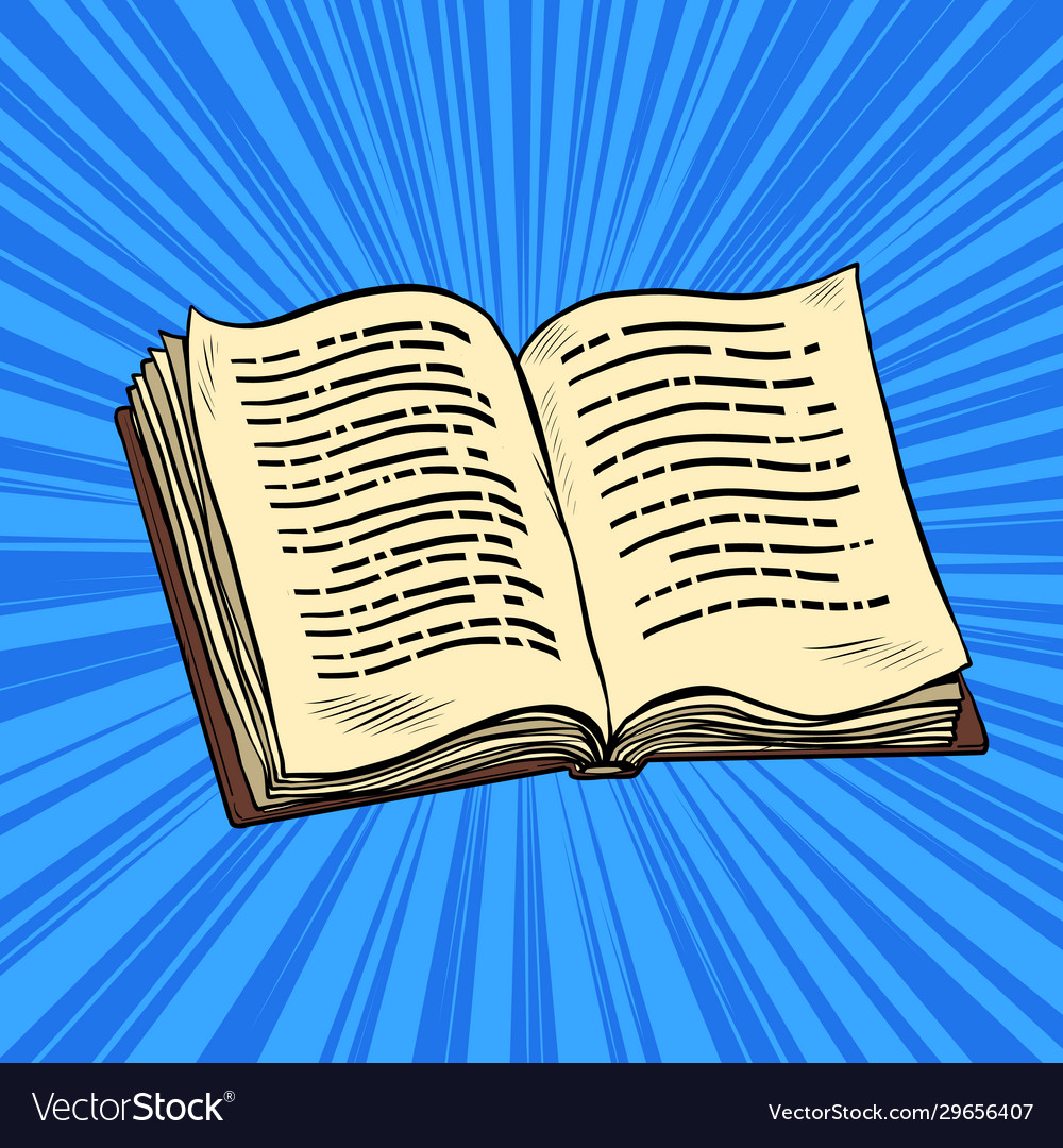 Open book reading knowledge library Royalty Free Vector