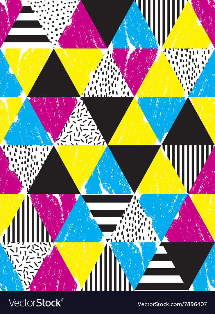 Seamless geometric doodle pattern Royalty Free Vector Image