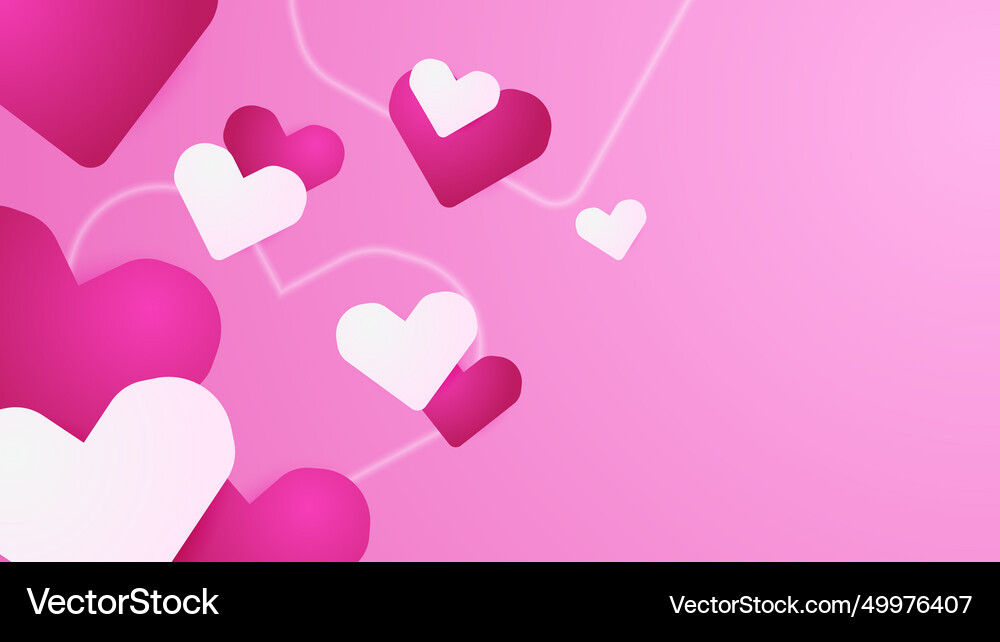 Soft cute pink love valentine abstract background Vector Image
